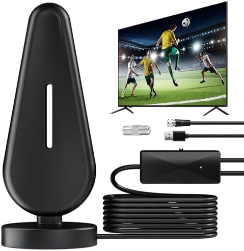 Diswoe TV Aerial, Indoor TV Aerial for Smart TV with Signal Booster ...