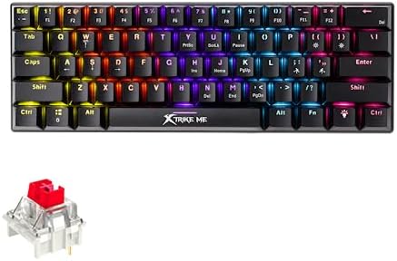 XTRIKE ME GK916 Gaming Mechanical Keyboard - Red Switches - Rainbow LED ...