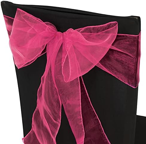 Trimming Shop 100pcs 17x280cm Red Organza Sashes Wider Fuller Bow Sash ...