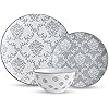 Amazon.com | Original Heart 12-Piece Dinnerware Set, Ceramic Dish Set ...