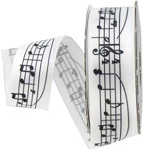 Amazon.com: Satin Music Note Ribbon - 7/8in Wide - 5 Yards