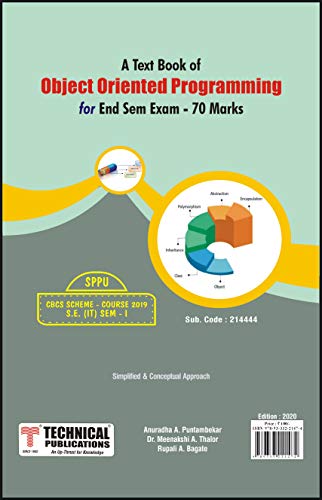 Object Oriented Programming For Sppu 19 Course Se I It 214444 For End Sem Exam 2020