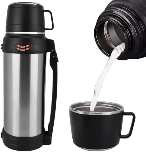 LOKPESCO Large Coffee Flask for Hot and Cold Drinks 2L/70oz, Stainless ...