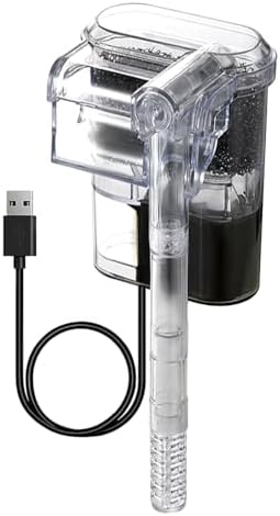 DONGKER Slim Aquarium Filter, 250L/h 2.5W Hang on Back Filter Ultra ...