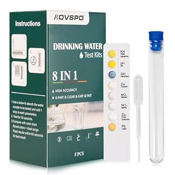 Amazon.com: Water Testing Kits for Drinking Water: 5 Strips 8 in 1 Well ...