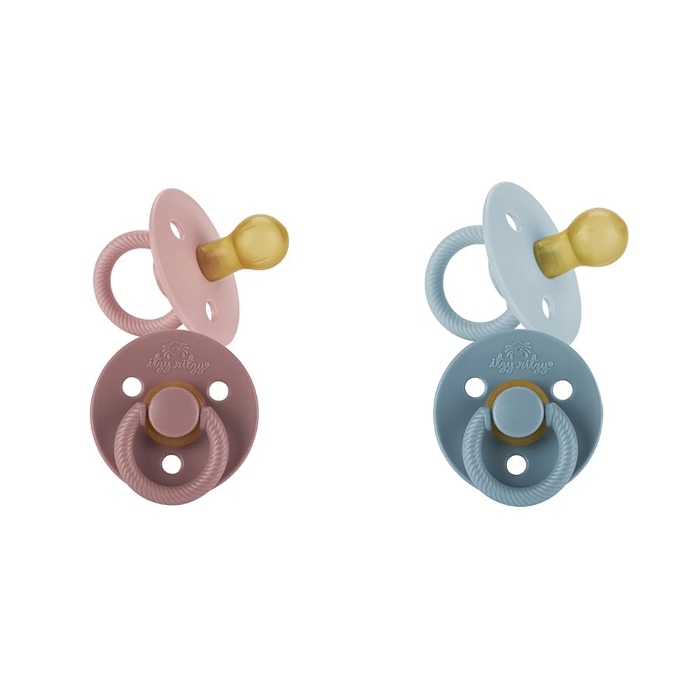 Amazon.com : Itzy Ritzy Natural Rubber Pacifiers Set of 2, Newborn 0-6 ...