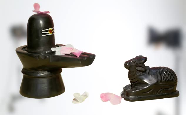 Buy MAHAMAYA Marble Stone Shivling Nandi for Pooja, Nandi Pindi Marble ...