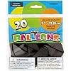 Amazon.com: Jet Black Latex Balloons, 9" (20-Pack) - Premium-Quality ...