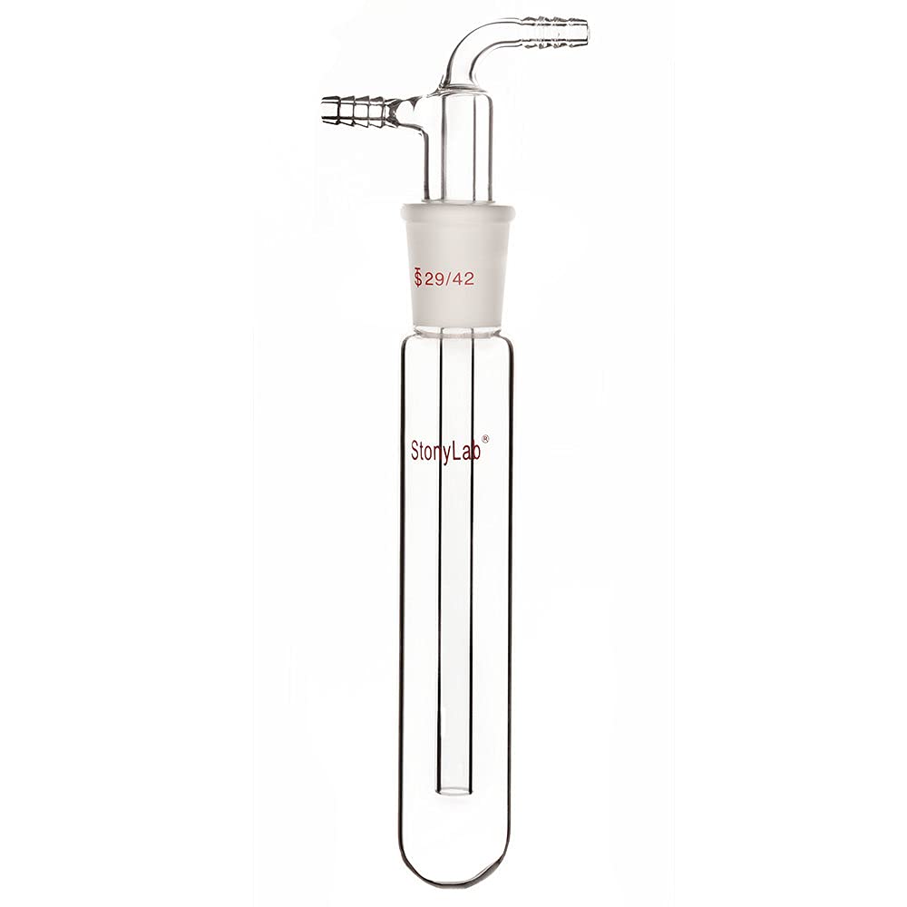 stonylab Glass Vacuum Cold Trap Bubbler with 10mm Serrated Hose, 225mm ...