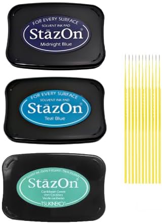 Amazon.com: StazOn Multi-Surface Solvent Ink Pad Bundle - 3 Pk StazOn ...
