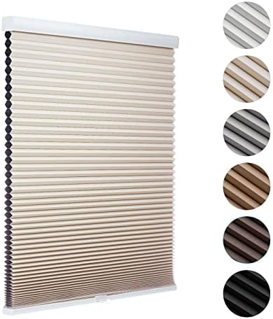 Amazon.com: Boolegon Blackout Cellular Shades Cordless Pull Down ...