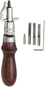 Amazon.com: 7 in 1 Set Pro Adjustable Leather Stitching Groover,Crease ...