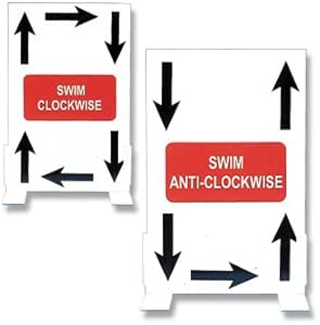 Swimming Lane Direction Signs Clockwise/Anti-Clockwise Clockwise ...