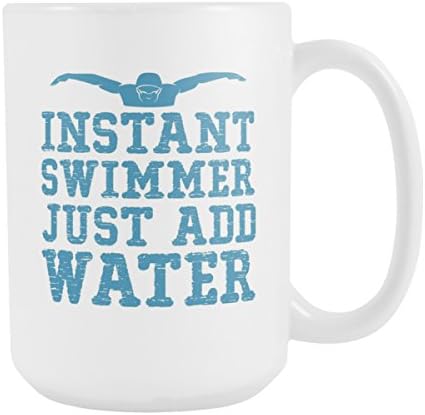 Amazon.com | Instant Swimmer Just Add Water - Swimming Coffee Mug, 15 ...