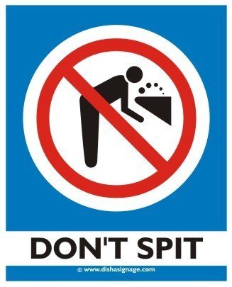 Don't Spit Sign Board (English) : Amazon.in: Office Products