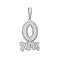 Letter O Block Pendant Necklace Gold Plated Iced Out Bling CZ Cubic ...