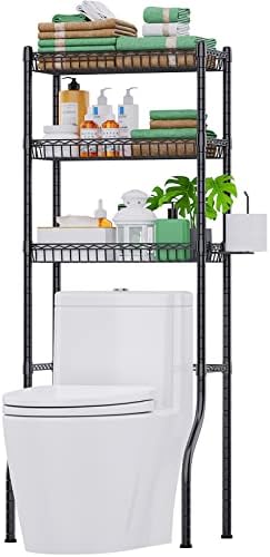 Amazon.com: LEHOM Bathroom Organizer Over The Toilet Storage, 3-Tier ...
