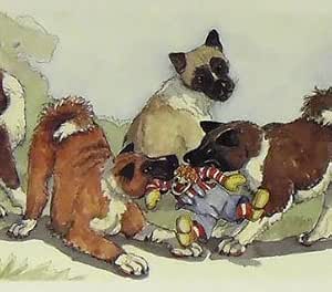 Amazon.com: Sweet Akitas - Akita Watercolor Print: Posters & Prints