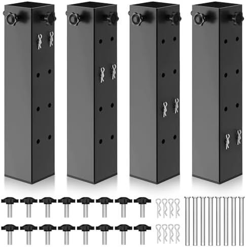 Amazon.com: 4 Pack College Dorm Bed Risers, 1.5"-3.15" Diameter Heavy ...