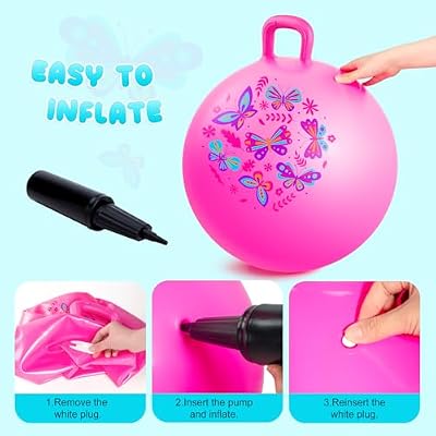 PlayZap Hopper Ball for Kids 3-8,18 Inch Pink Bouncy India | Ubuy