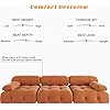 Amazon.com: TIFLON Modular Sectional Sofa,Minimalist Velvet Sofas ...