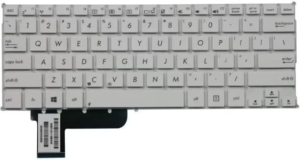 TechSonic Laptop Keyboard for Asus (White) E200H E200HA F201 F201E F202 ...