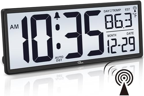 Amazon.com: WallarGe Atomic Clock with Outdoor and Indoor Temperature ...