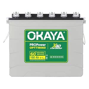 OKAYA PRO Power OPTT19060 160Ah Tall Tubular Inverter Battery