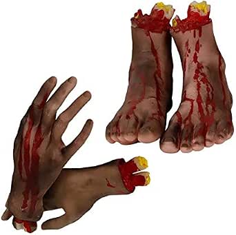 Amazon.com: Waylike Creepy Broken Human Body Parts Horror Bloody ...