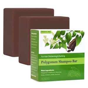 Amazon.com : 2 Pcs Natural Polygonum Multiflorum Solid Shampoo and Conditioner Set, He Shouwu ...