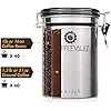 Amazon.com: Coffee Canister for Ground Coffee with Scoop, 22oz ...