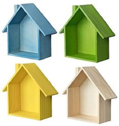 WIWE SHOPEE MDF HUT Shape Wall Shelf (Set of 3) 22 : Amazon.in: Home ...