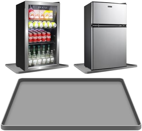 Amazon.com: Grey Mini Fridge Silicone Mat with Raised Edges, 24''x24 ...