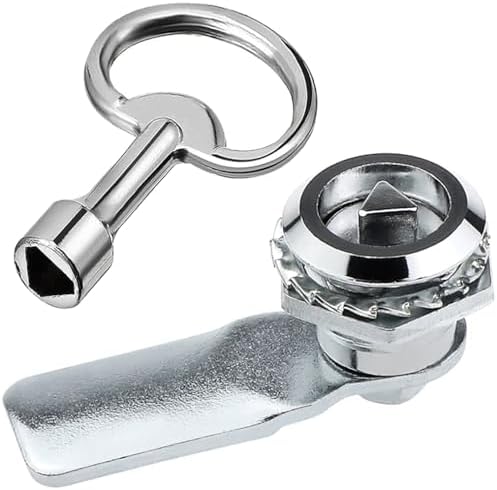 Litensh Electric and Gas Meter Lock with Triangle Socket Key and ...