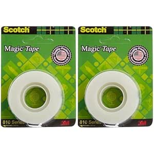 Scotch 3M Magic Tape Roll | 1.9cm x 32.9 meter | Invisible, writable ...