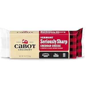 Amazon.com: Cabot Seriously Sharp Cheddar Cheese, 8 oz (Pack of 3 ...