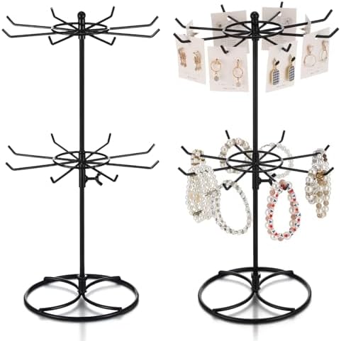 Amazon.com: Tandefio 2 Pcs Rotating Bracelet Display Stand Jewelry Rack ...