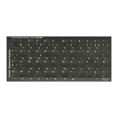 Amazon.com: AZERTY Non-transparent Opaque French Keyboard Stickers ...