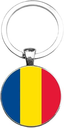 Amazon.com: Art Attack Romanian Flag Keychain, Romania Tricolorii FRF ...