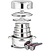 Amazon.com: Magma 10 Piece Gourmet Nesting Stainless Steel Cookware Set ...