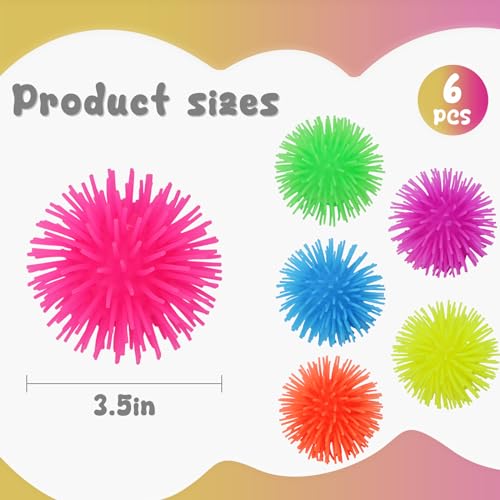Snapklik.com : 6PCS Puffer Balls, Assorted Colors Spiky Balls Sensory ...