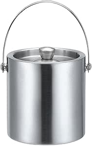 Amazon.co.jp: Ice Bucket Melt-Resistant Ice Bucket, Stainless Steel ...