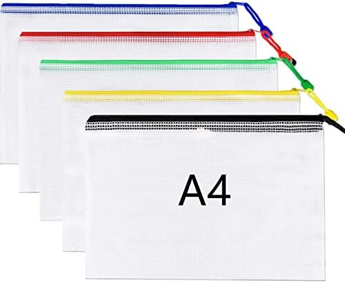 Zip Wallets A4 Document Folder File Zipper Bags Plastic Wallets Folder ...