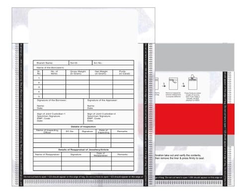 Jflexy Packaging Gold Loan Envelopes - Size 8" x 11" - Genric Gold Loan ...