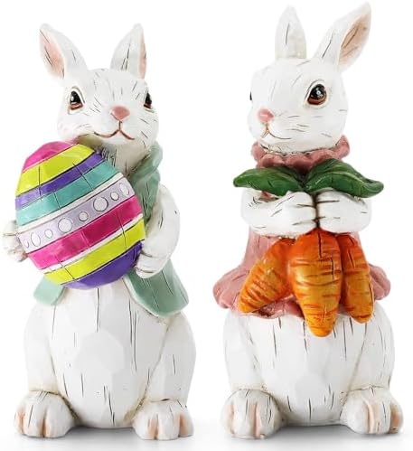 Amazon.com: Hodao Easter Bunny Decorations Spring Indoor Home Decor ...