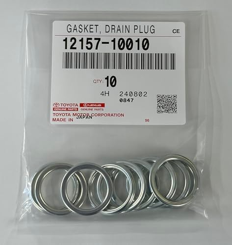 Amazon.com: Genuine Toyota Drain Plug Gasket, Part Number 12157-10010 ...