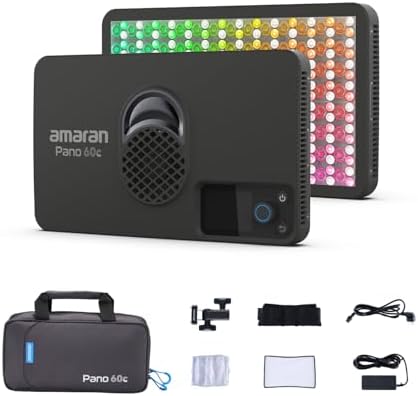Amazon.com : amaran Pano 60c Kit,Compact 60W RGBWW Full Color Panel ...