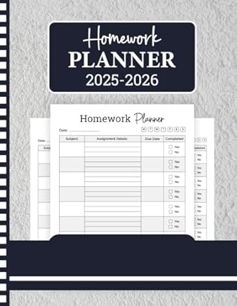 Amazon.com: Homework Planner 2025-2026: Undated Daily Assignment for ...
