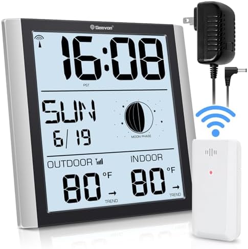 Amazon.com: Sharp Atomic Clock with Bright Color Display, Atomic ...