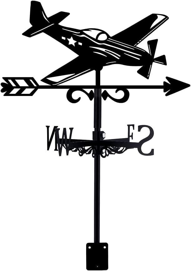 SUPERDANT Weather Vane Aeroplane Weather Vane Wrought Iron Weather Vane ...